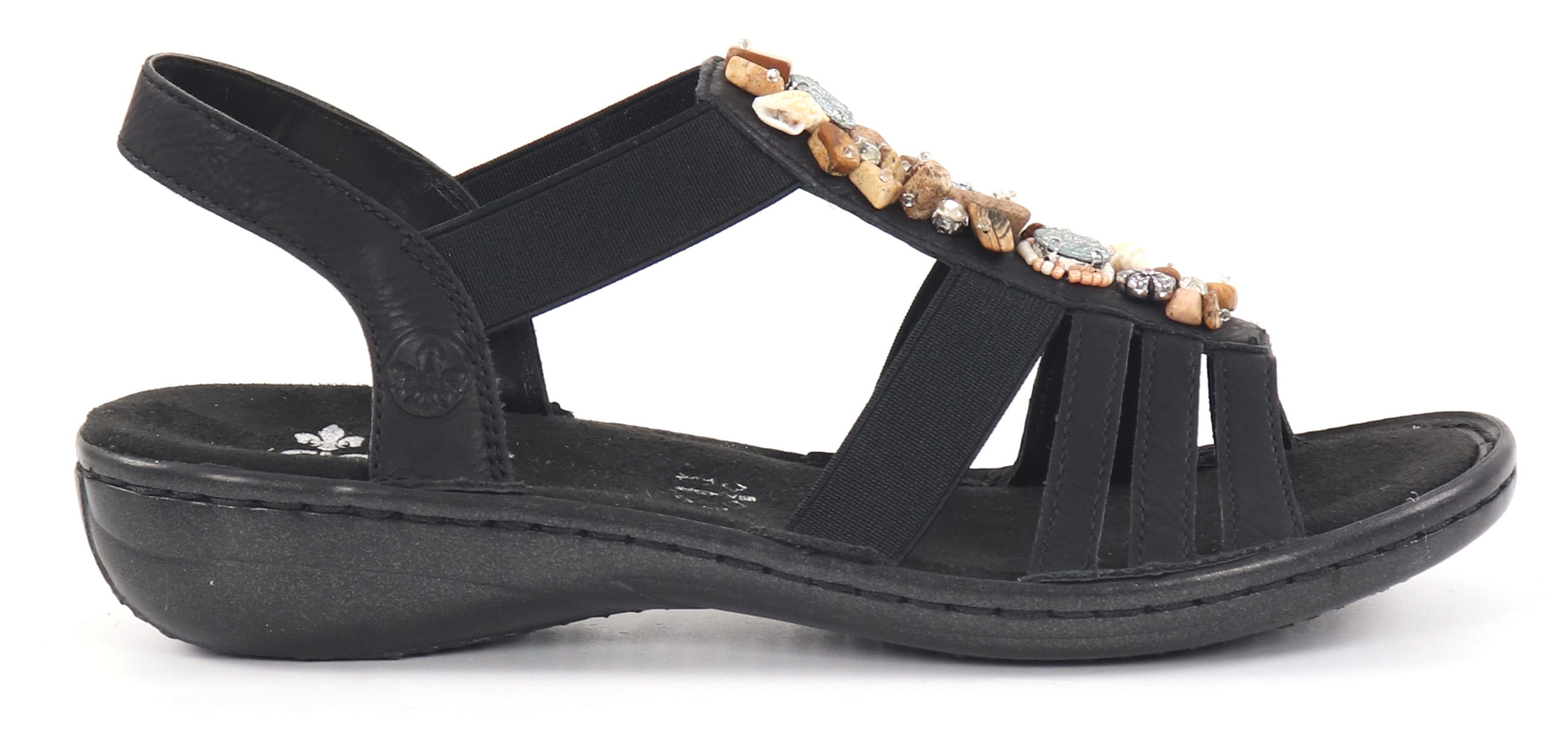 Rieker Sandals 60869-00 black - Stilettoshop.eu webstore