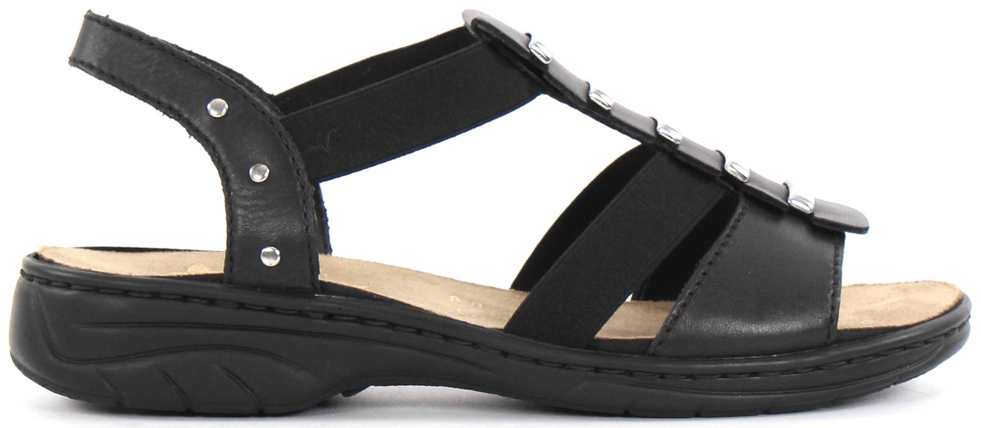 Rieker Sandals 64580-00, Black - Stilettoshop.eu webstore