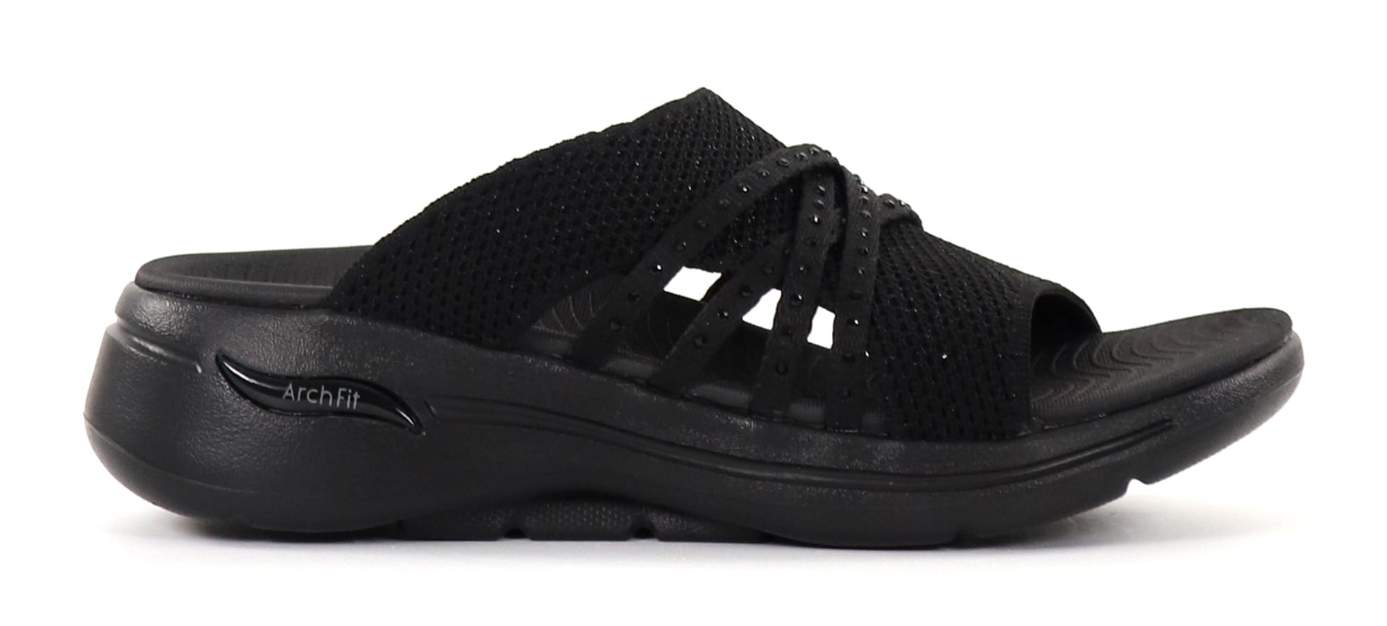 Skechers women's shoes 140830/BBK GO WALK ARCH FIT SANDAL - GLISTEN ...