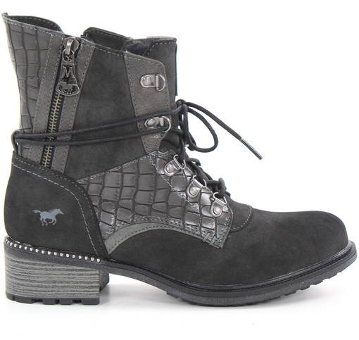 Mustang Ankle Boots 1370-602-20 dunkelgrau - Stilettoshop.eu webstore