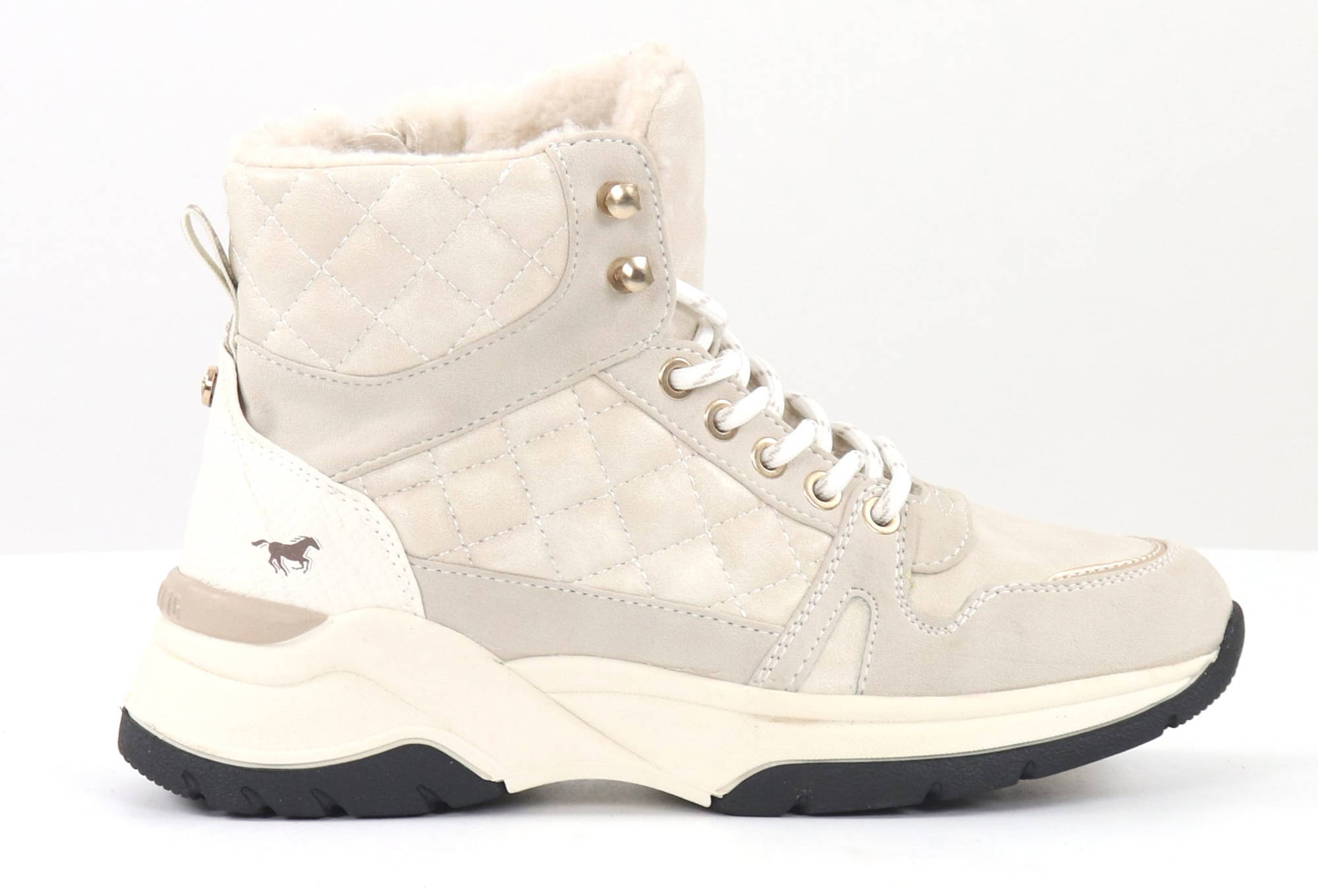 Mustang Ankle Boots 1438-603-243 Ivory - Stilettoshop.eu webstore