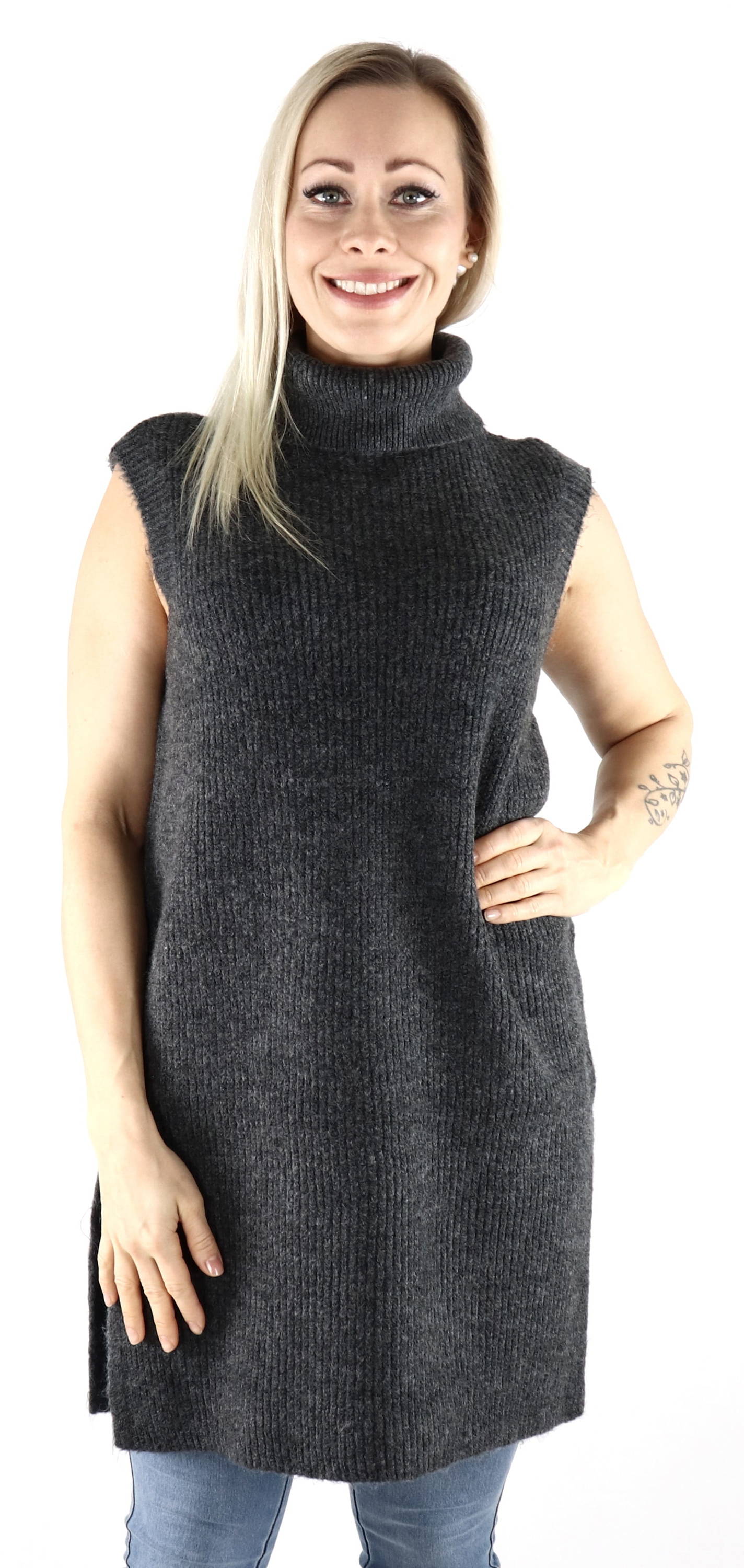 Only Knitted Vest long rollneck - Stilettoshop.eu webstore