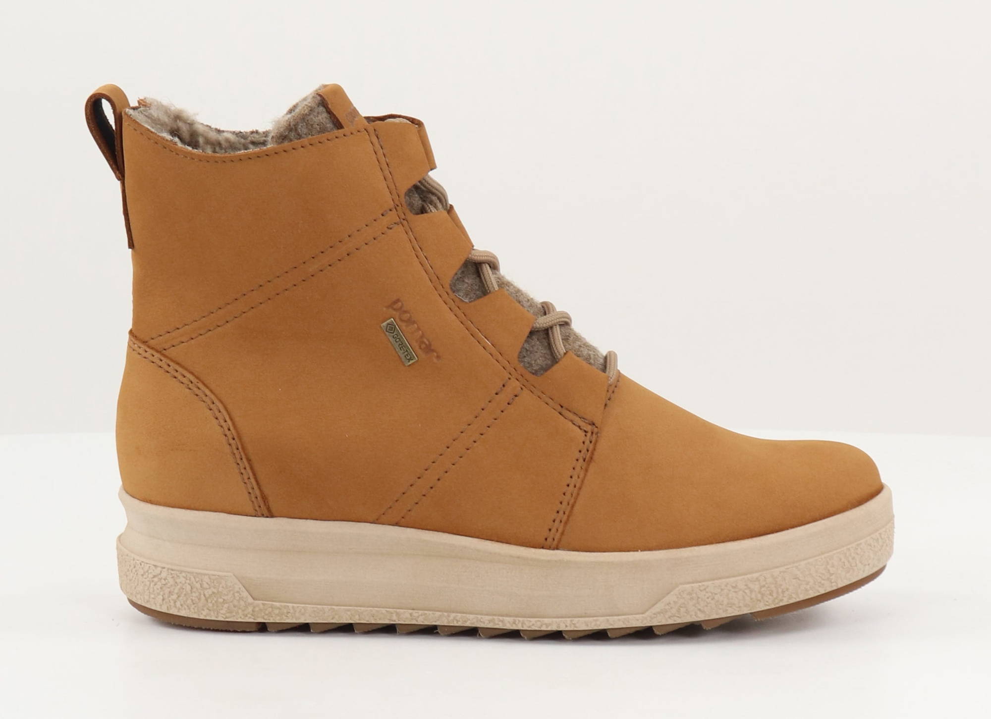 Pomar Ankle Boots Niemi tan/sand felt - Stilettoshop.eu webstore