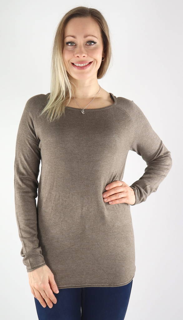 Only Sweater lacy long walnut - Stilettoshop.eu webstore