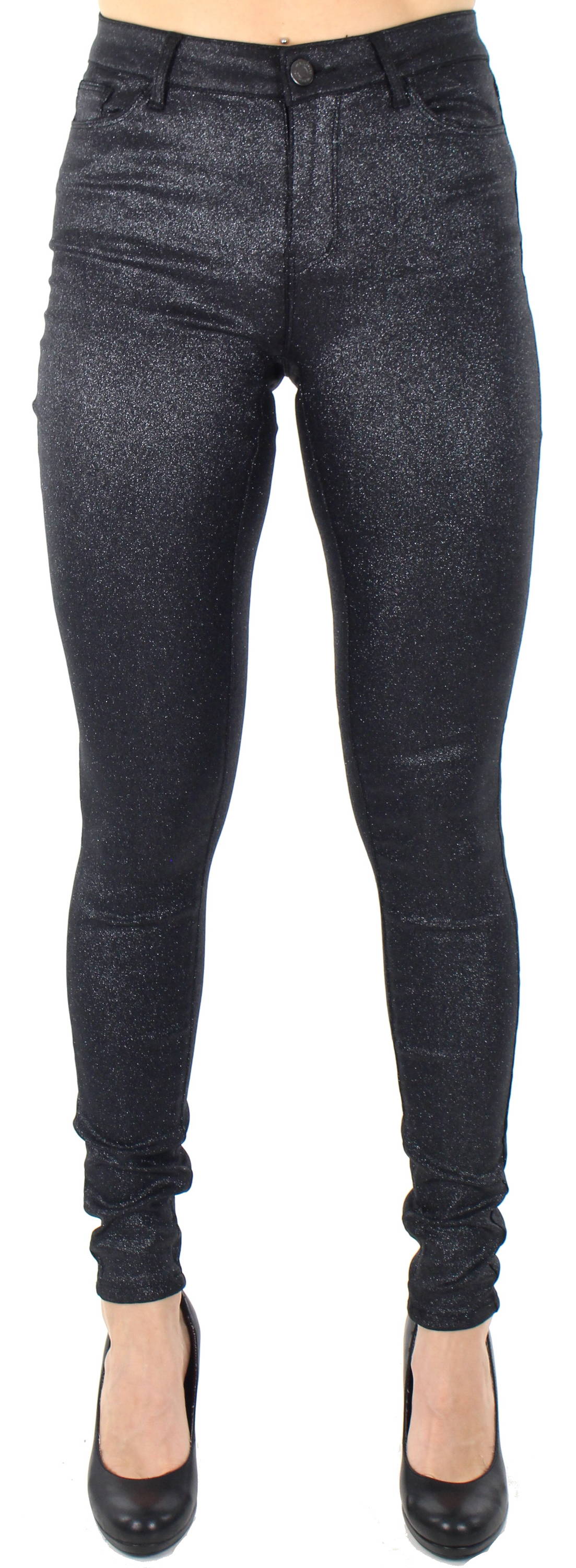 Vila Jeans Commit rw glitter coat, Black - Stilettoshop.eu webstore