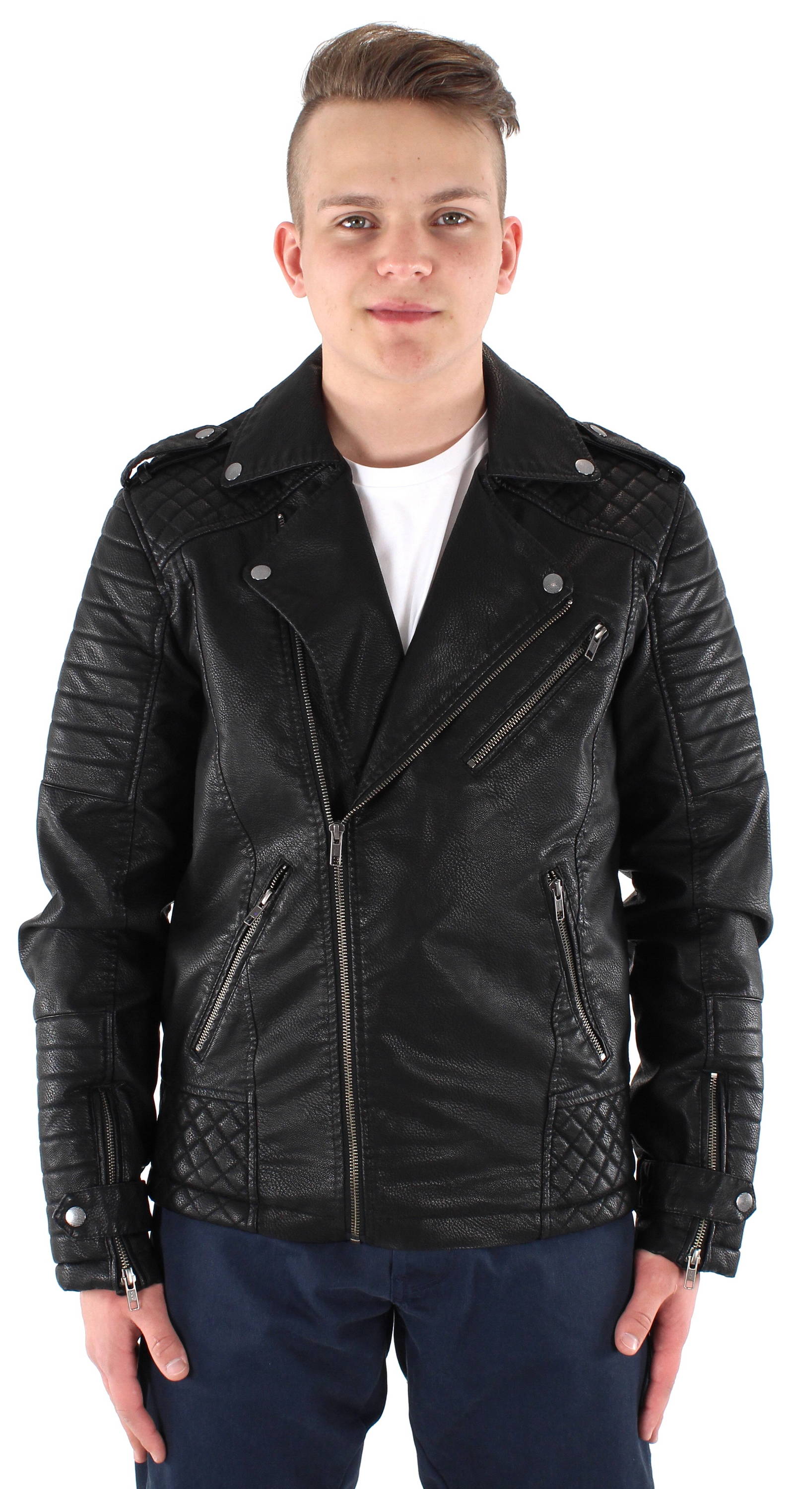 Jack&Jones Faux leather jacket Pistol Punk - Stilettoshop.eu webstore