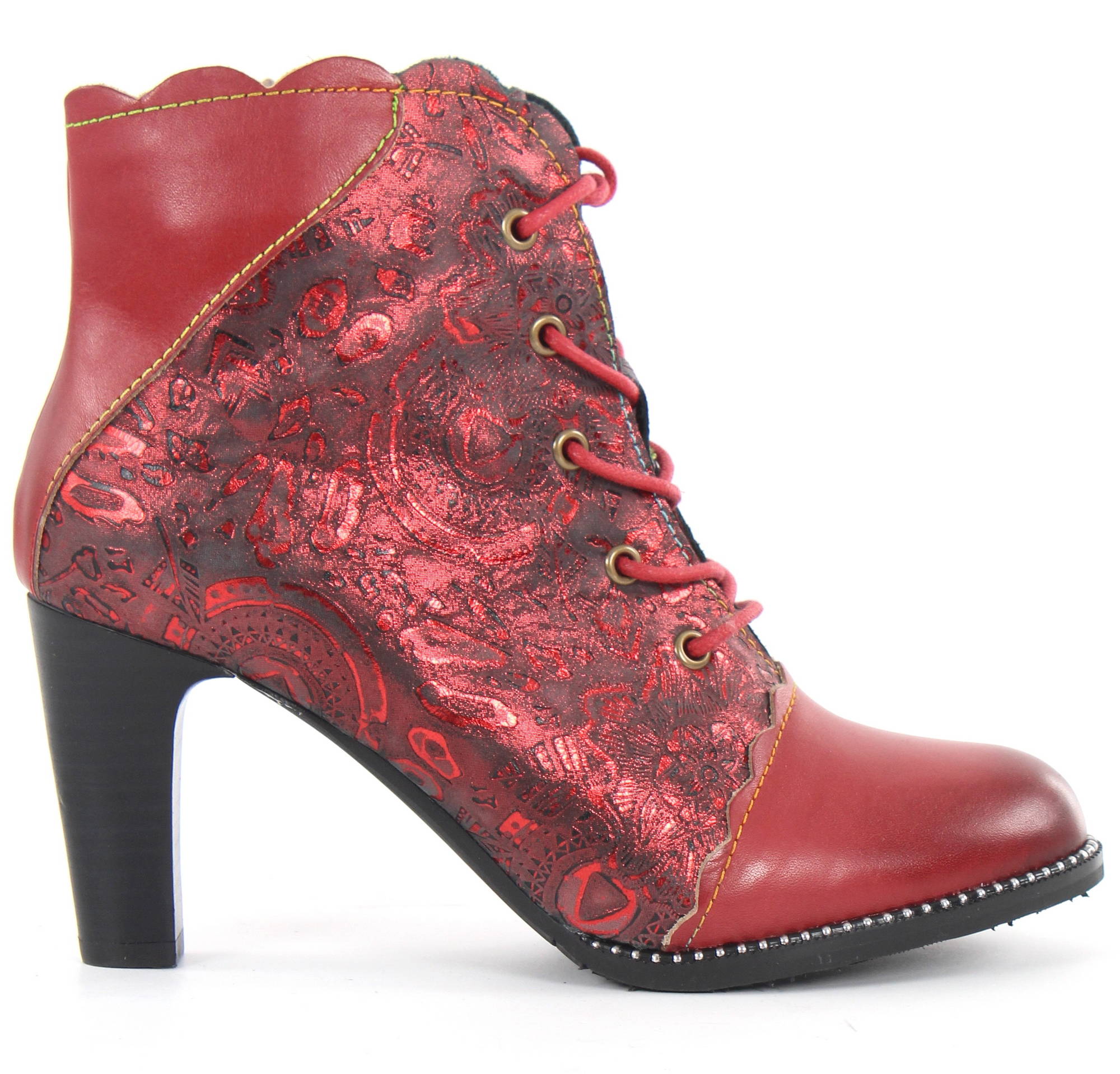 Laura Vita Ankle Boots Alcbaneo, Red - Stilettoshop.eu webstore