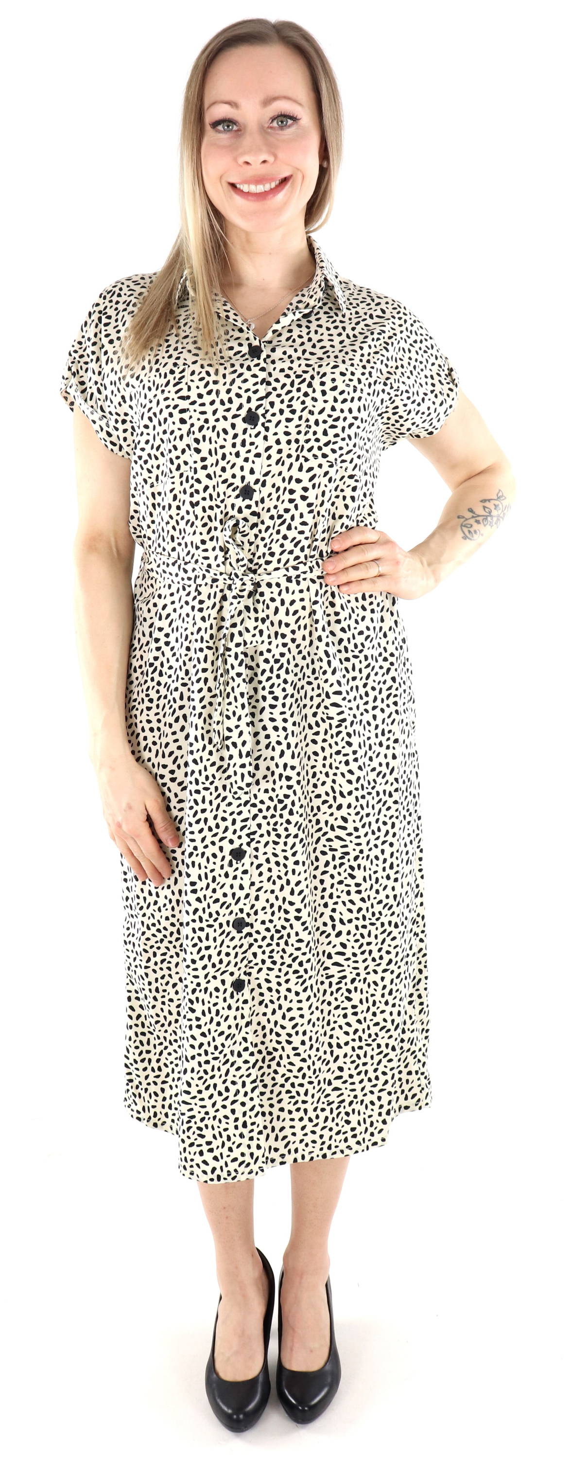 Only Dress cloud dancer/black - Stilettoshop.eu webstore