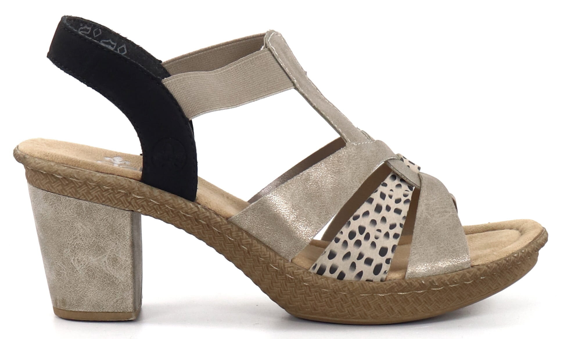 Rieker Sandals 665K3-60 beige - Stilettoshop.eu webstore