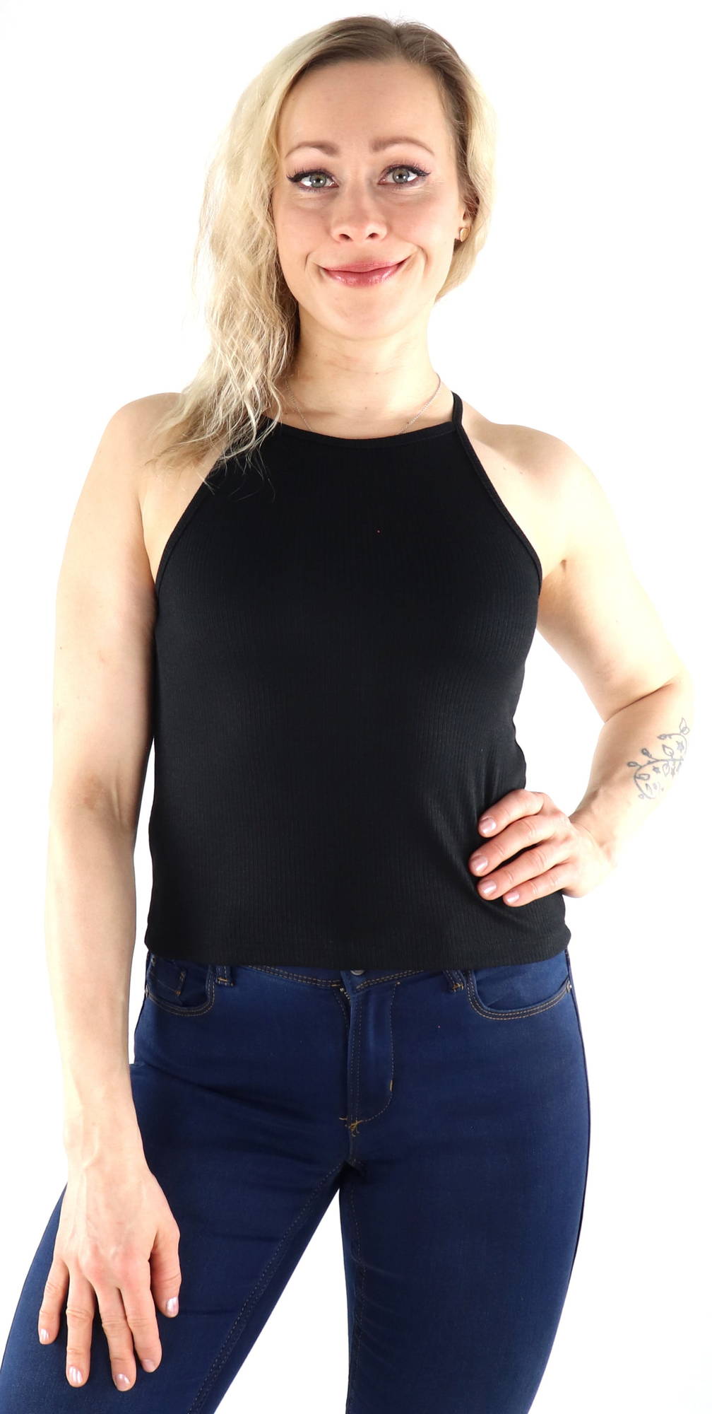 Pieces Topp Ostina strap black - Stilettoshop.eu webstore