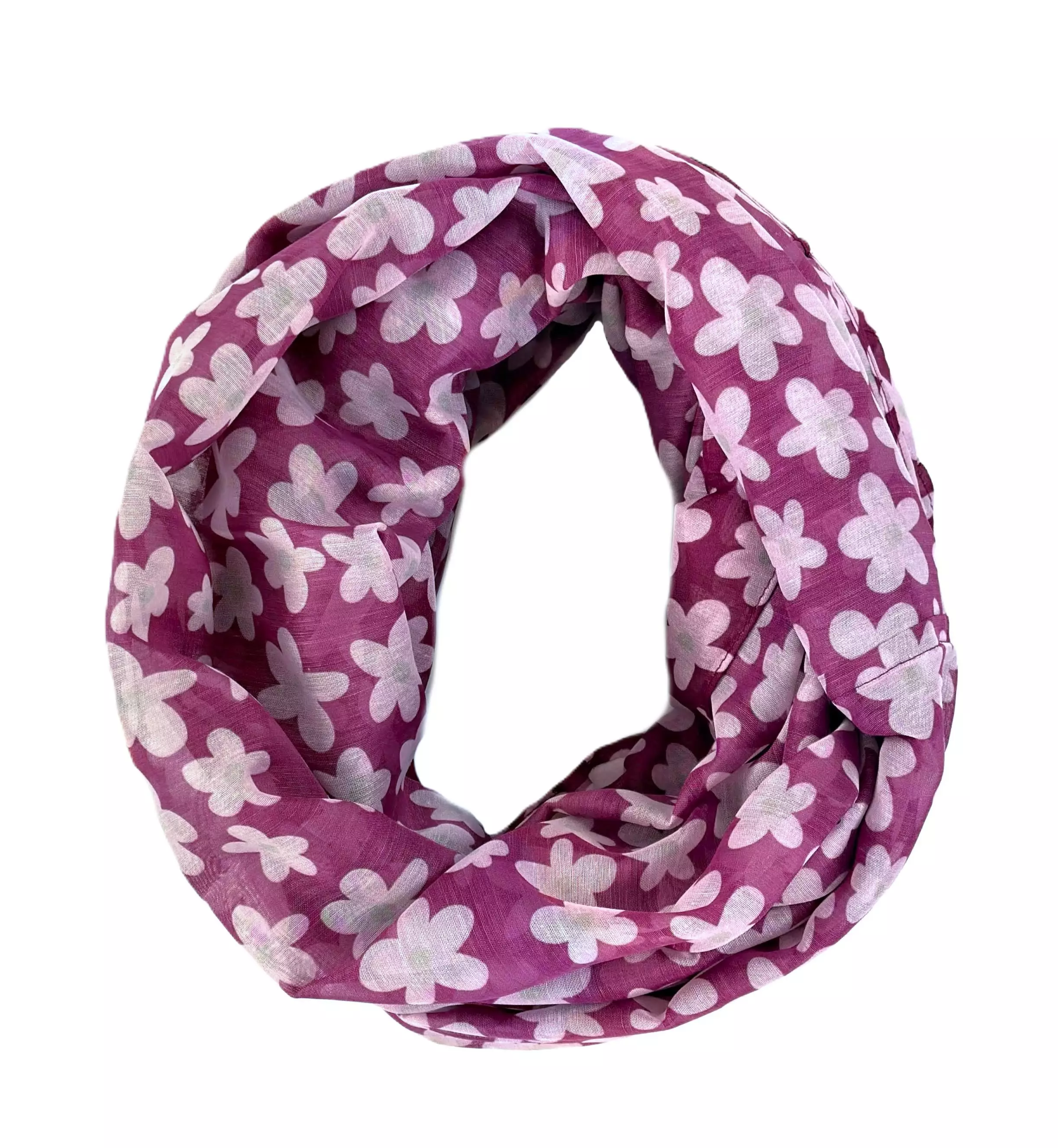 Pieces floral tube scarf raspberry radia/candle pin - Stilettoshop.eu ...