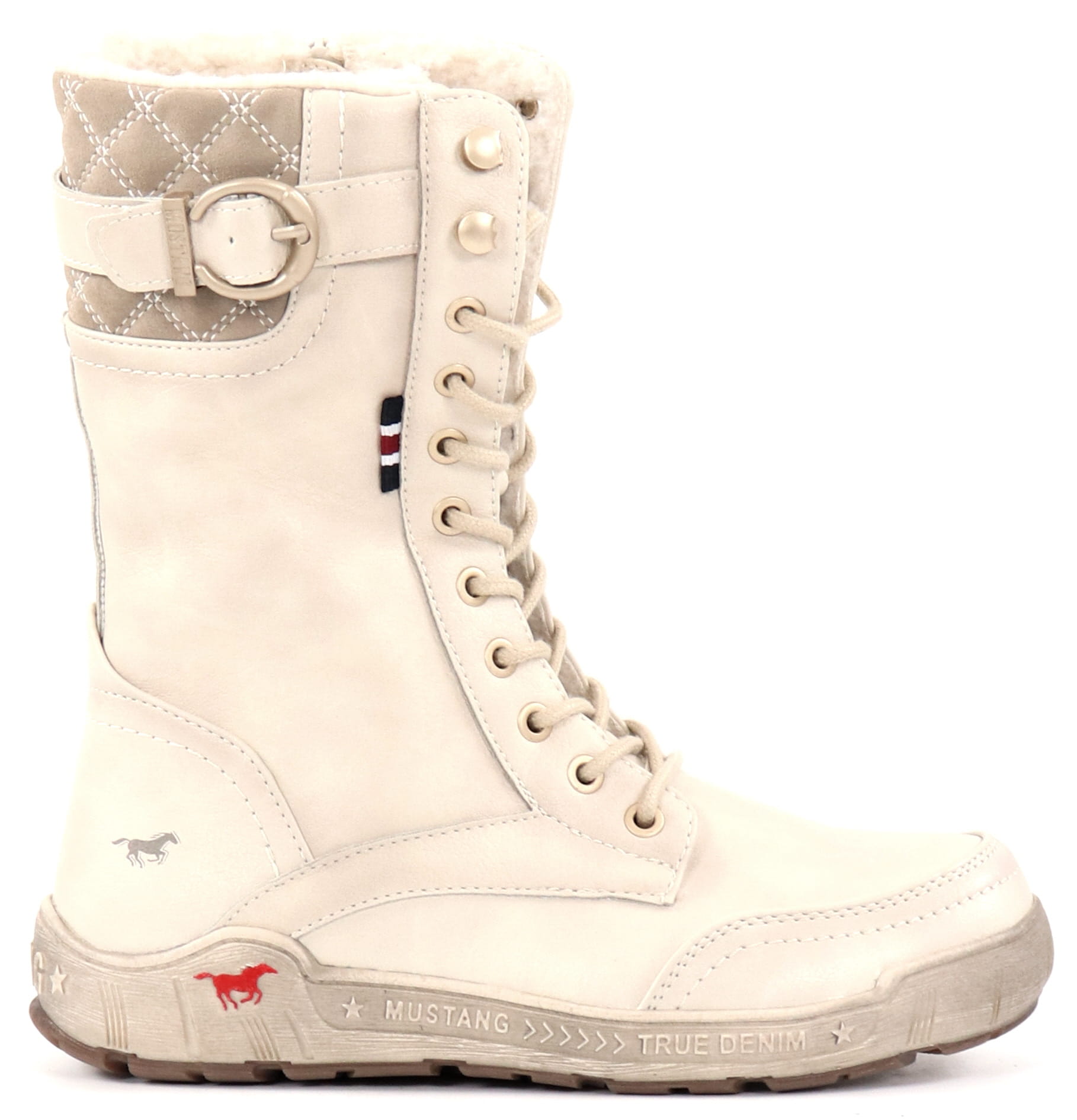 Mustang Ankle Boots 1290-613-243 ivory - Stilettoshop.eu webstore