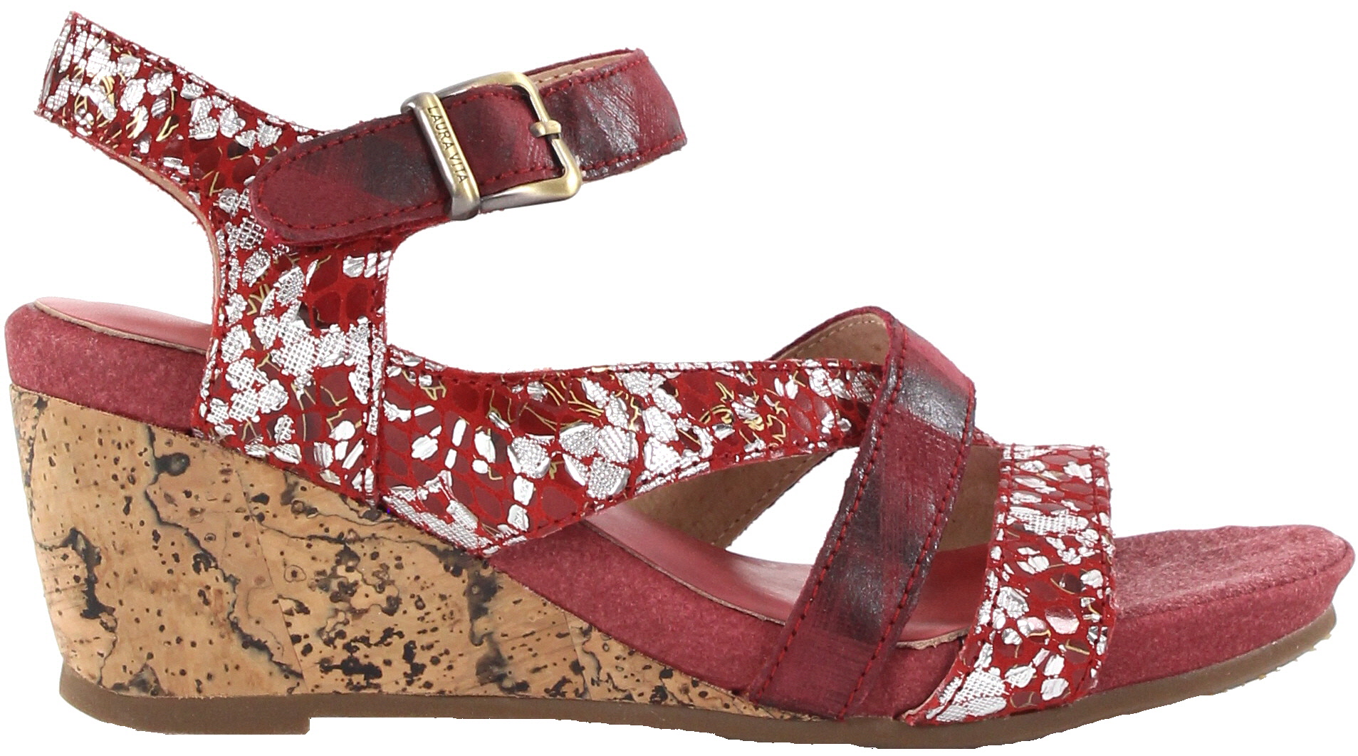 Laura Vita Wedge Sandals Benoit 22, Red - Stilettoshop.eu webstore