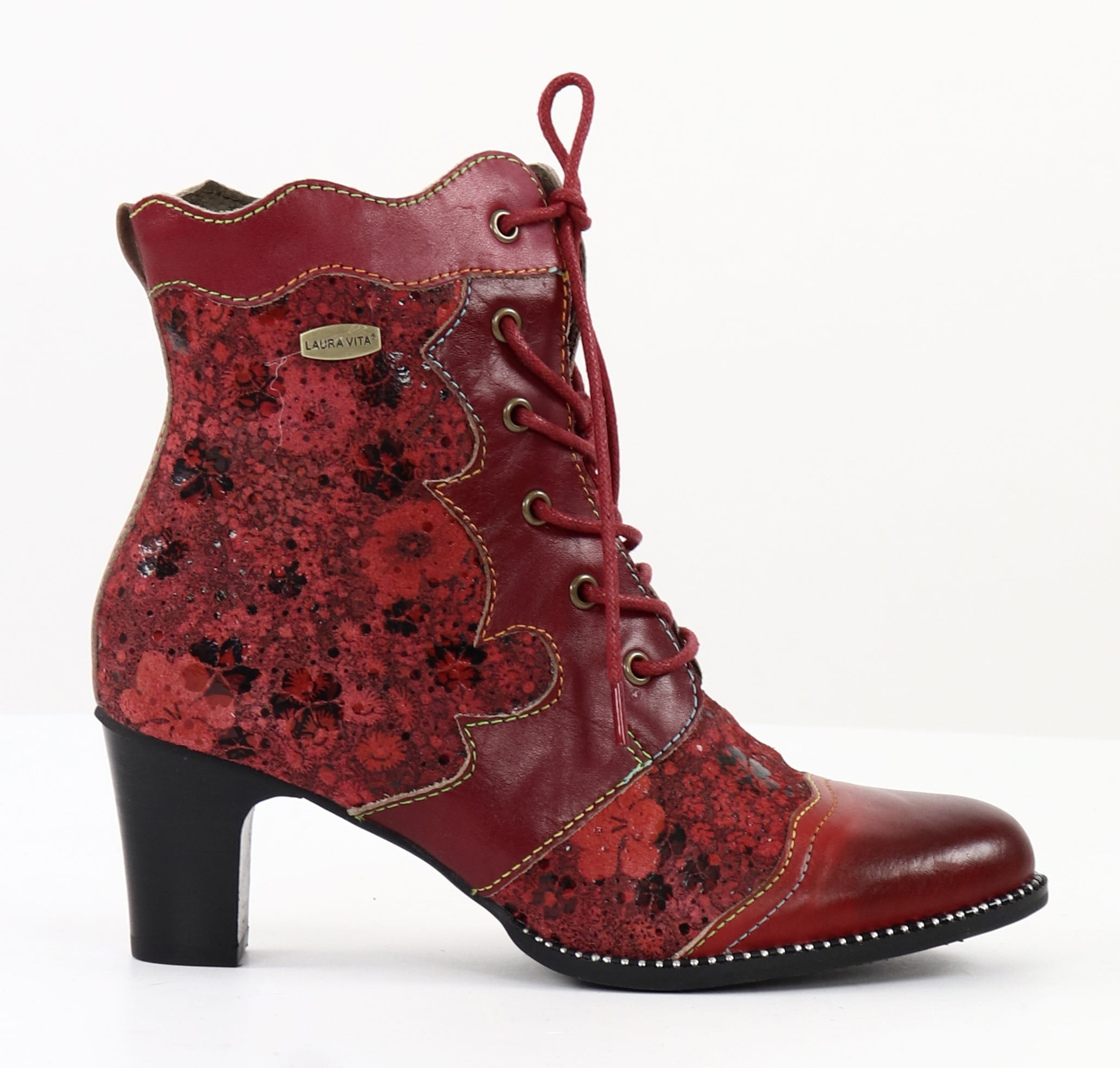 Laura Vita Ankle Boots Elcodieo 14 rouge - Stilettoshop.eu webstore