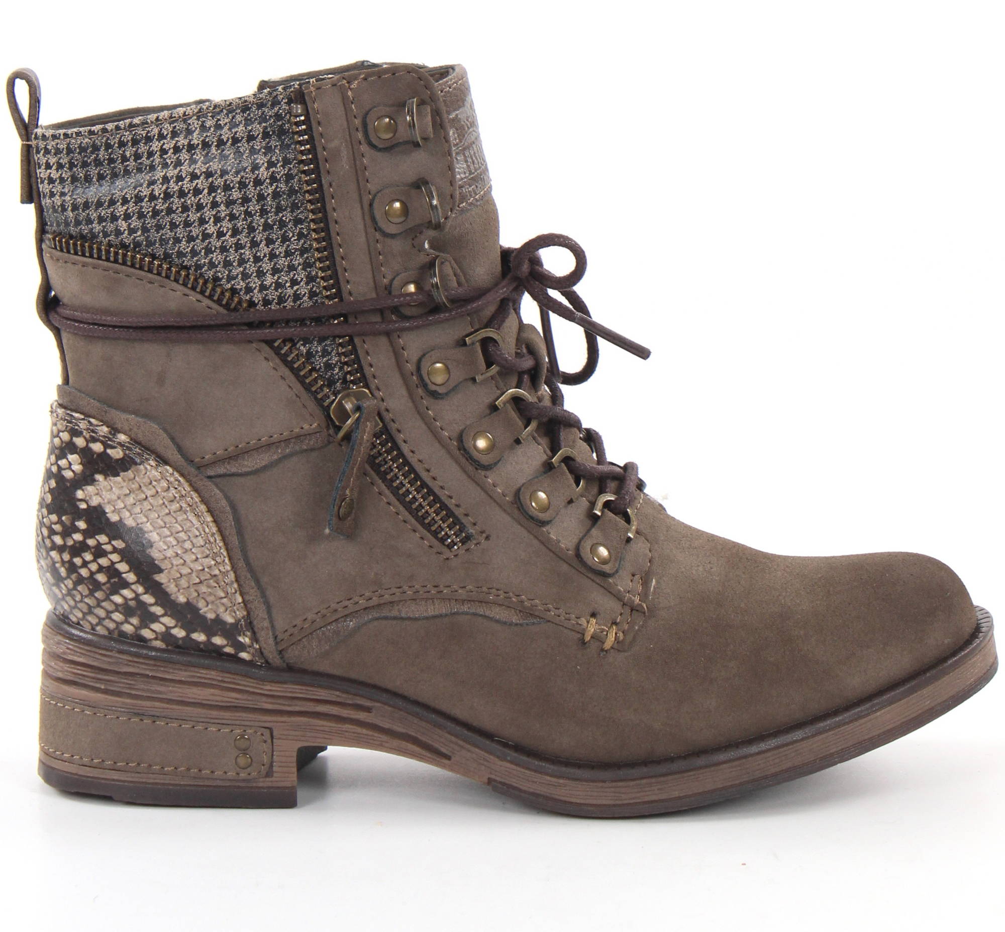 Mustang Ankle Boots 1293-601-318, Taupe - Stilettoshop.eu webstore
